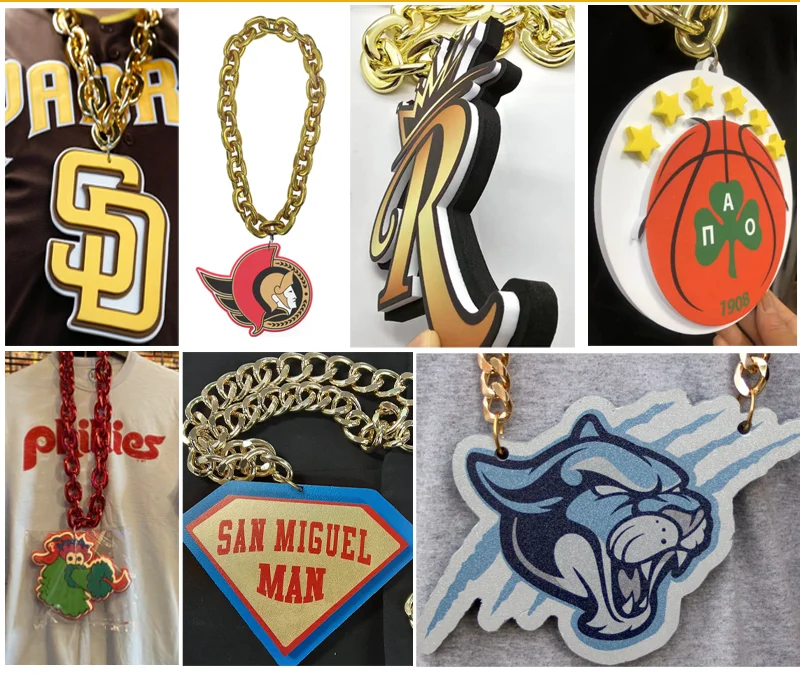 Customize USSSA Softball Teams Logo Oversized 3D EVA Foam Necklace ...
