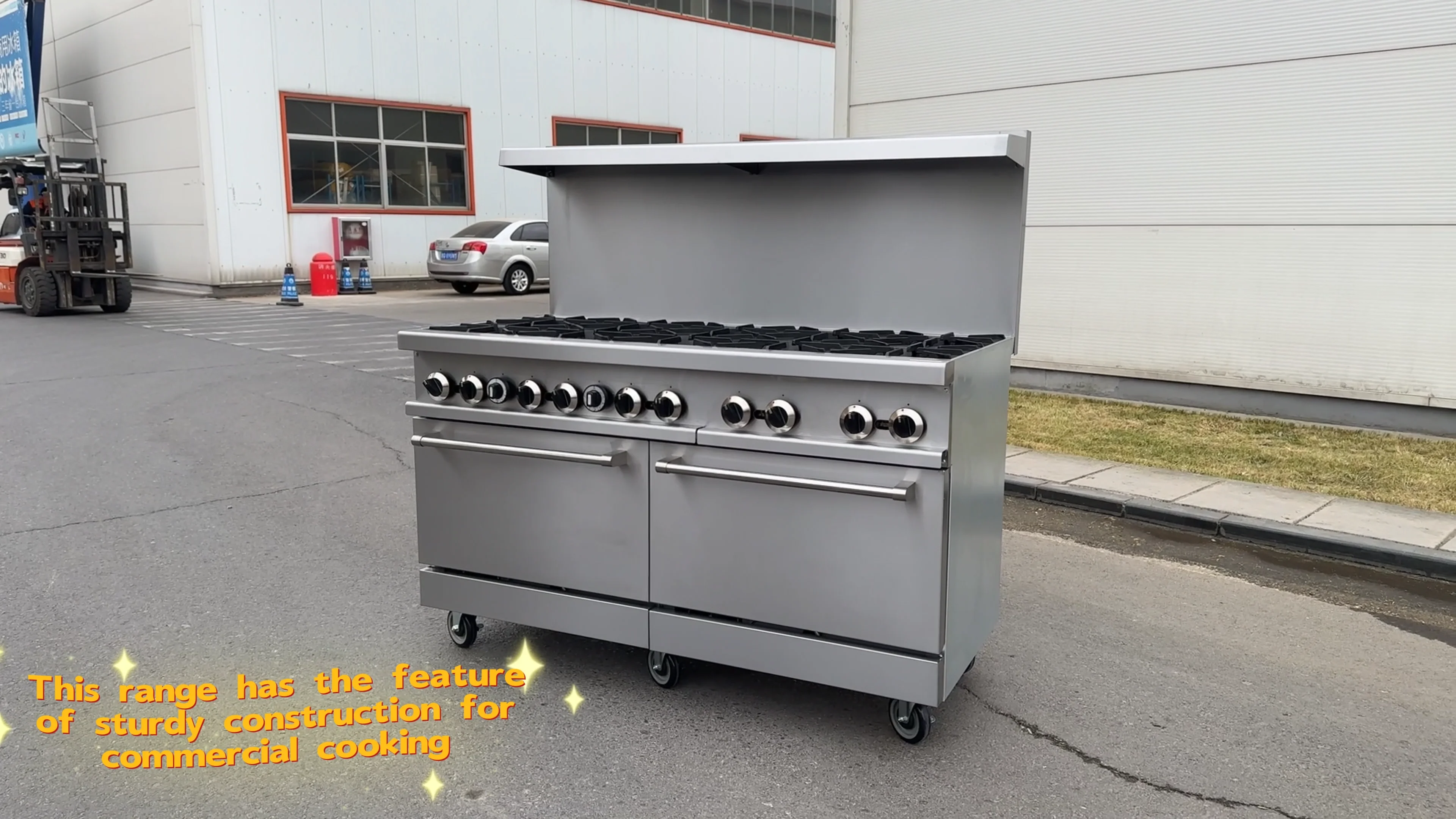 60 Inch Kitchen Equipment Free Standing Stainless Steel 10 Burners Gas ...