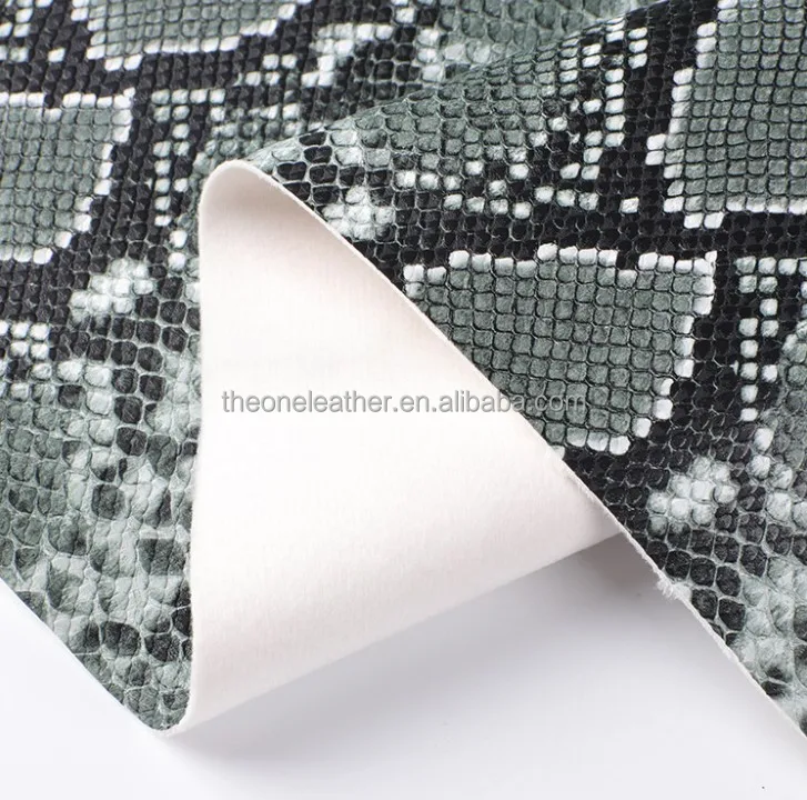Hot Sale Embossed Snake Grain Synthetic Artificial Pu Leather For ...