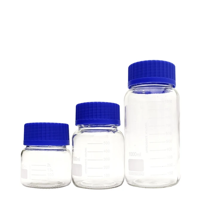 Wide Mouth Reagent Bottles with PP GL80 Cap - ISO9001 Certified