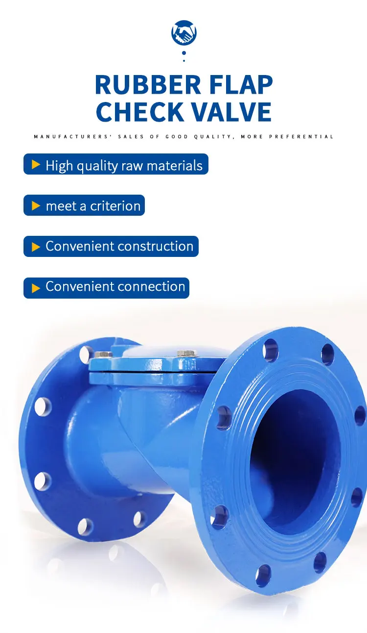 Dn100 Pn16 Cast Iron Rubber Standard Flapper Type Non Return Check ...