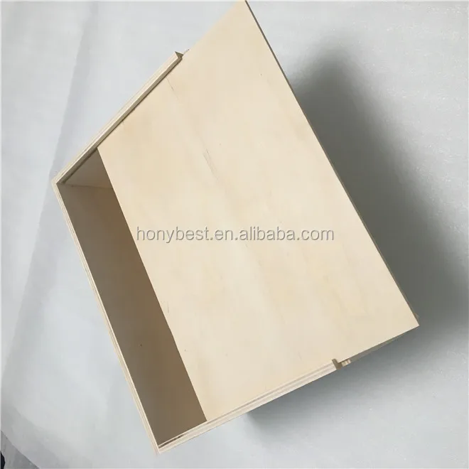 Polished Wooden Packaging Box Cheap Plywood Display Case Engraved Logo ...
