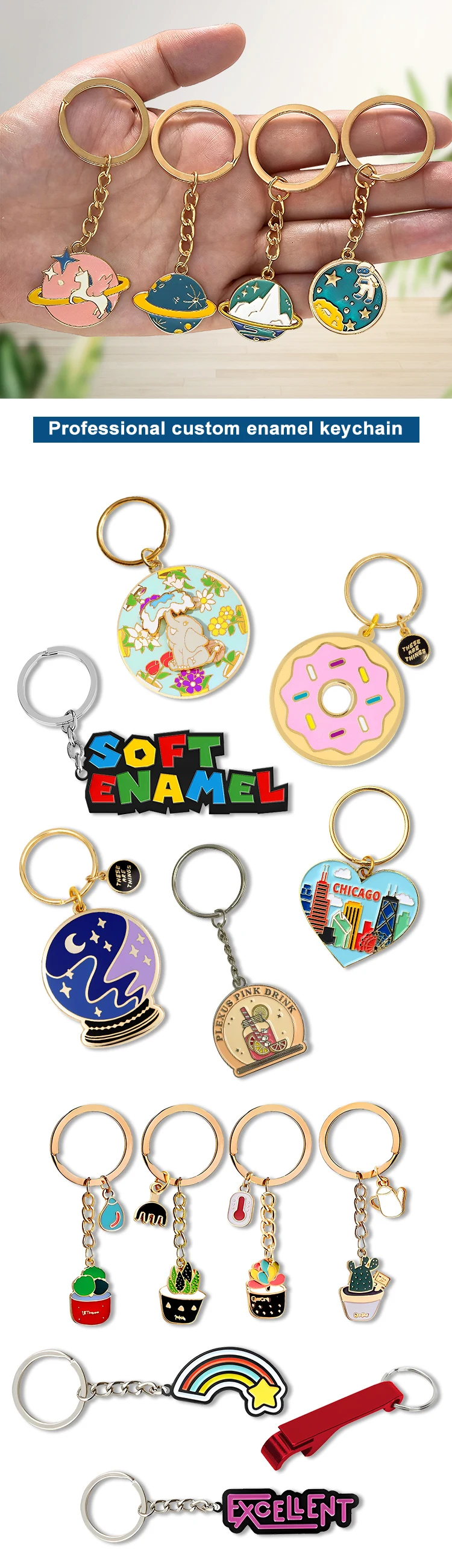 Custom Metal Enamel Keychains - Perfect Promotional Gifts