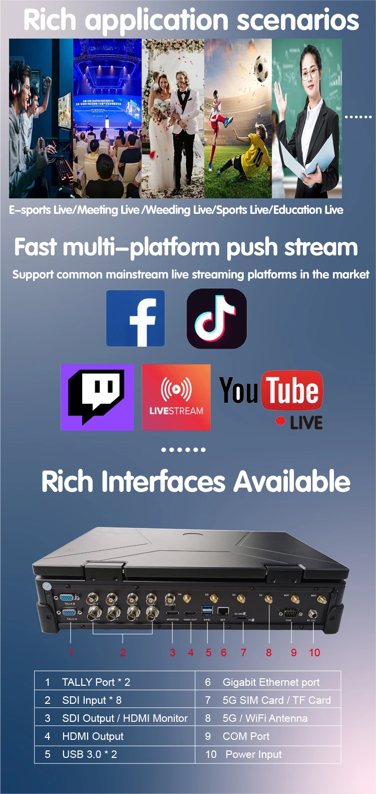 ZJC X2 Mate - All-in-One Live Streaming Machine for Radio & TV