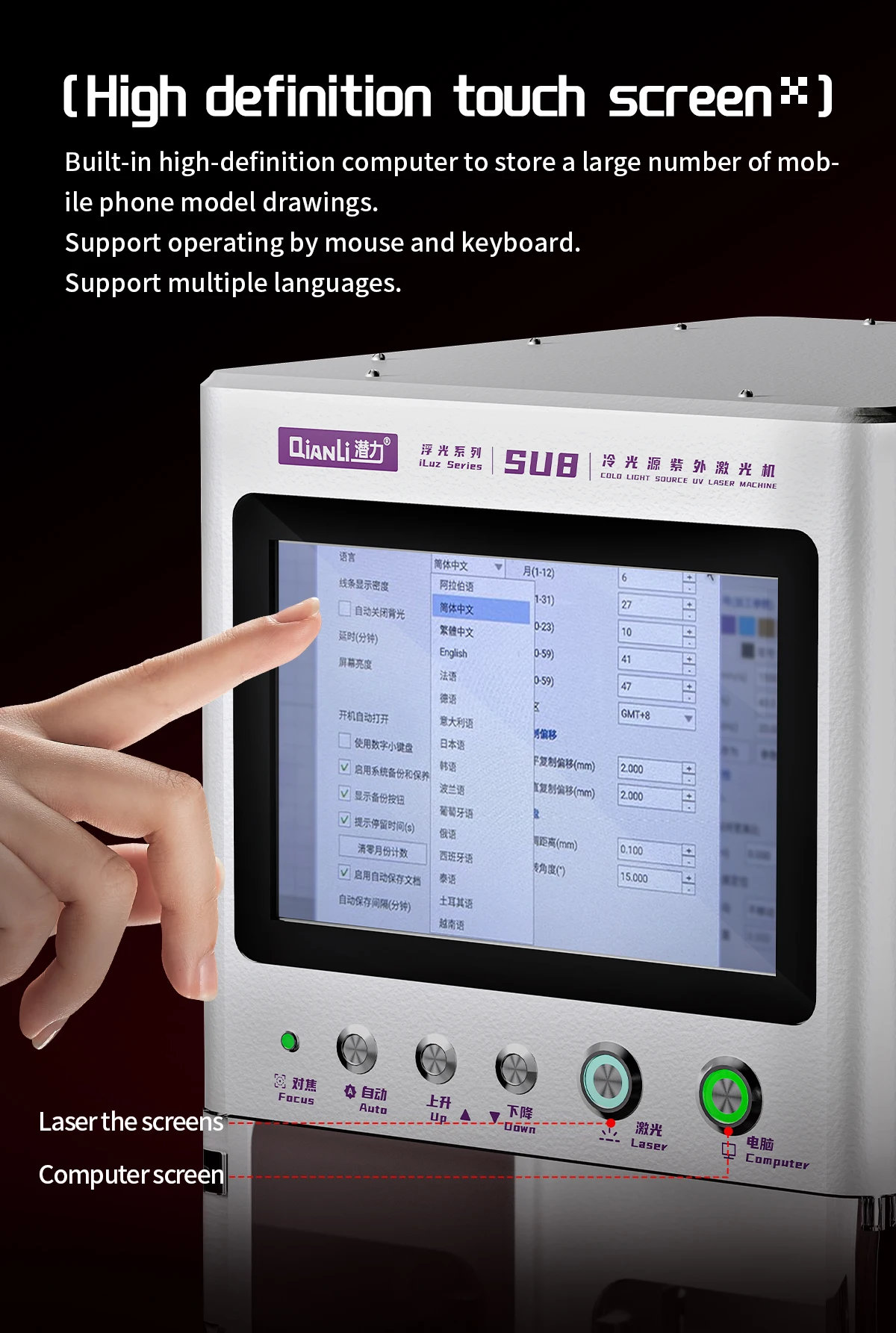 QianLi SU8 UV Laser Machine for Mobile Phone Cover Repair - Smart ...