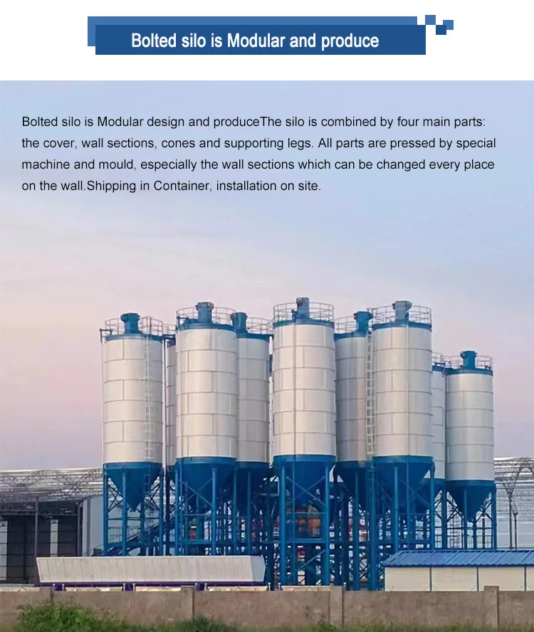 200 Ton Cement Silo Sale - New Customized Cement Silos for Construction ...