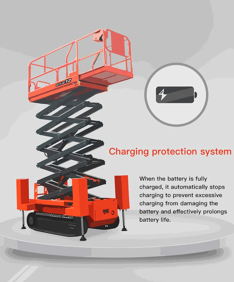 6 Meter Crawler Electric Scissor Lift High-altitude Billboard Repair ...