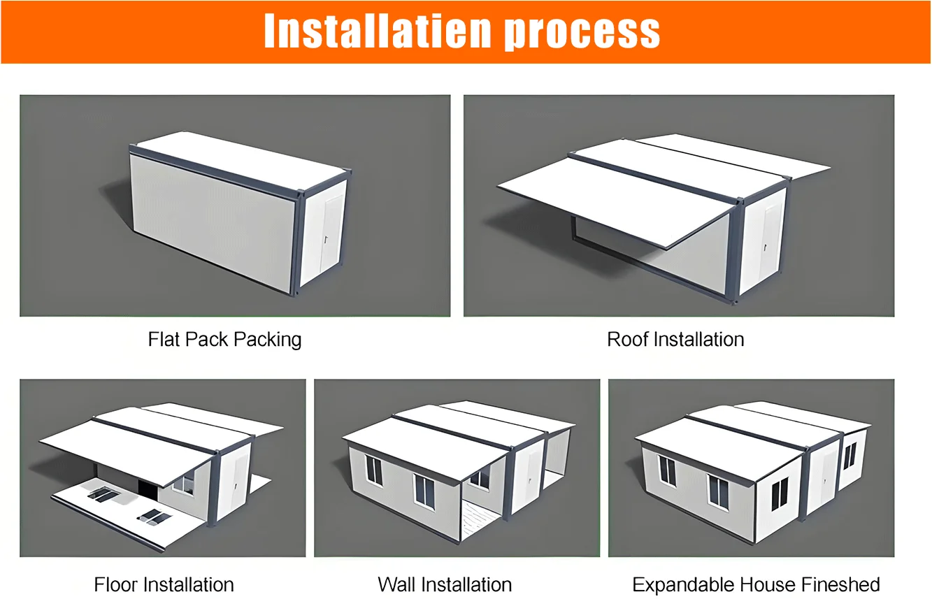 Prefab House 2 Bedroom Modular Houses Triangle Roof Log Cabin Kits ...