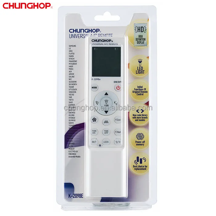 Alibaba.com: Chunghop K-2098E Universal AC Remote Control, Fixed Code ...