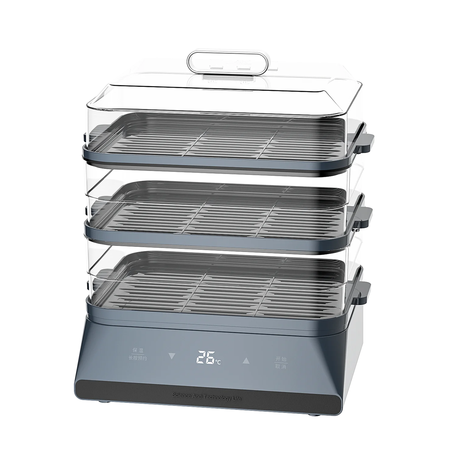 Home Electric Food Steamer Multifunctional Plastic 18L 3 layers cooker ...