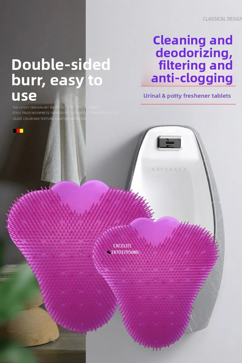 EVA Urinal Scent Tablets Deodorize Odor Removal Triangular Mesh Burr ...