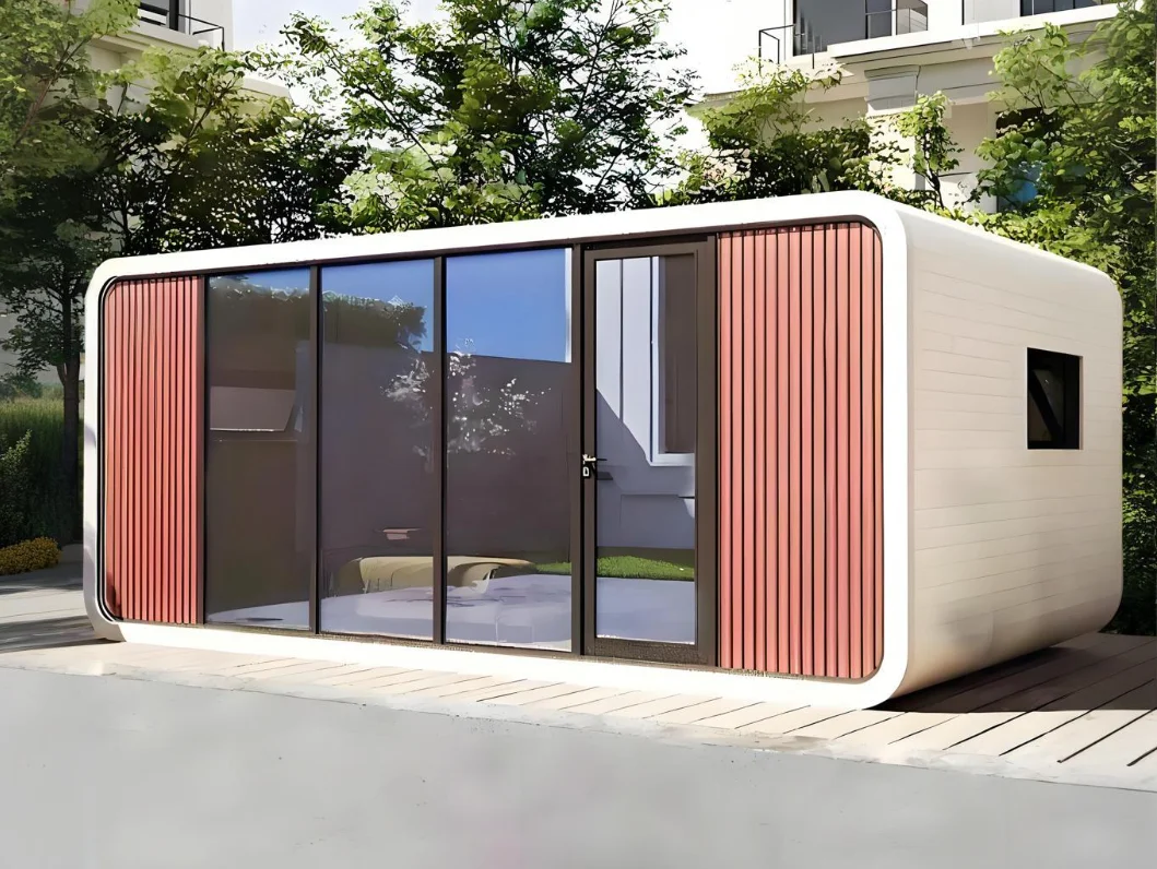 KT Modern Elegant Prefab Apple Cabin Home Modular Portable Office Pod ...