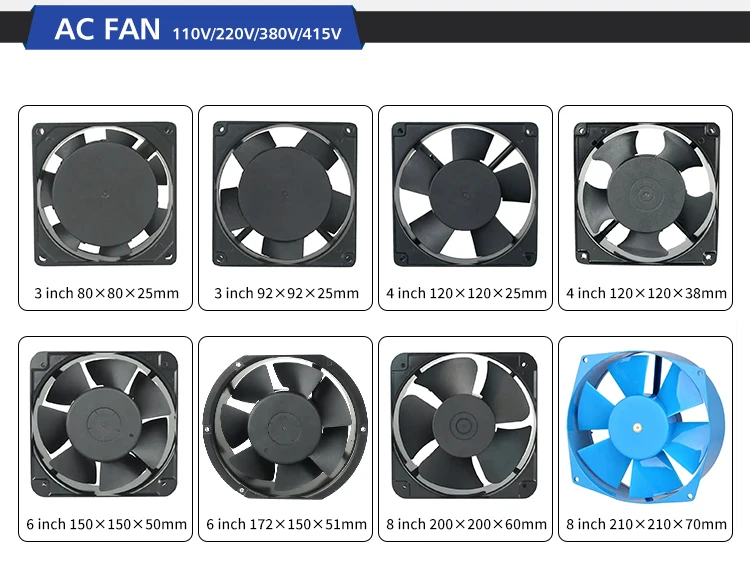 MEIXING GX12038HBL 220V AC Axial Fan - High Speed Cooling