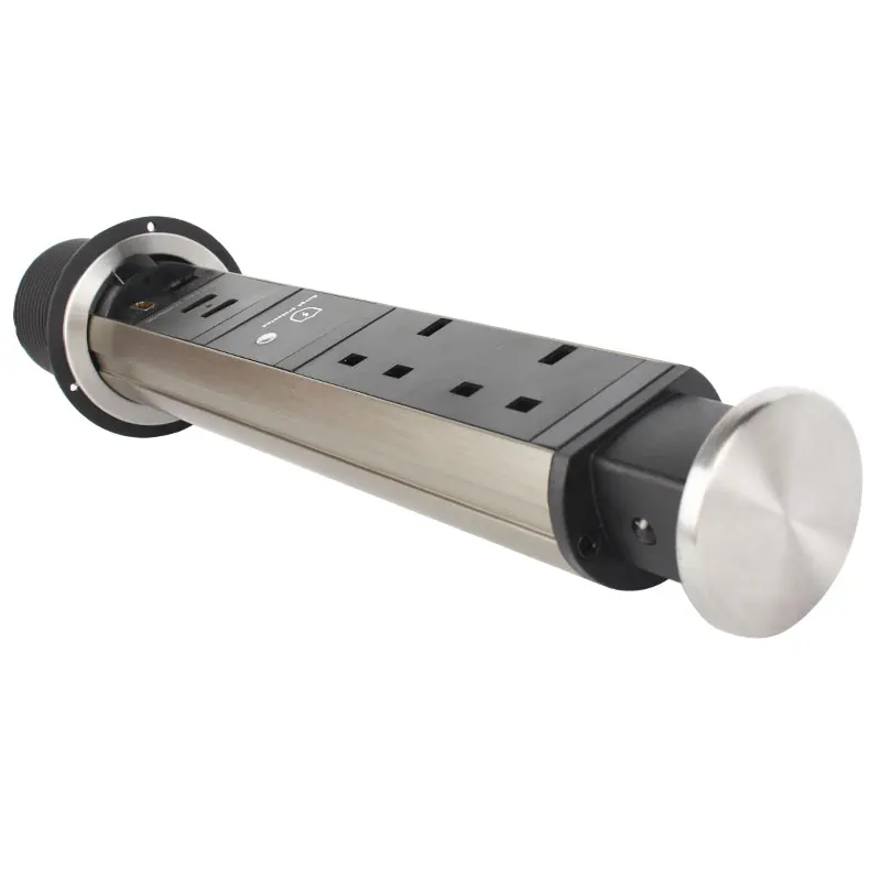 Office Desk Kitchen Island Retraction Socket Outlet 60mm