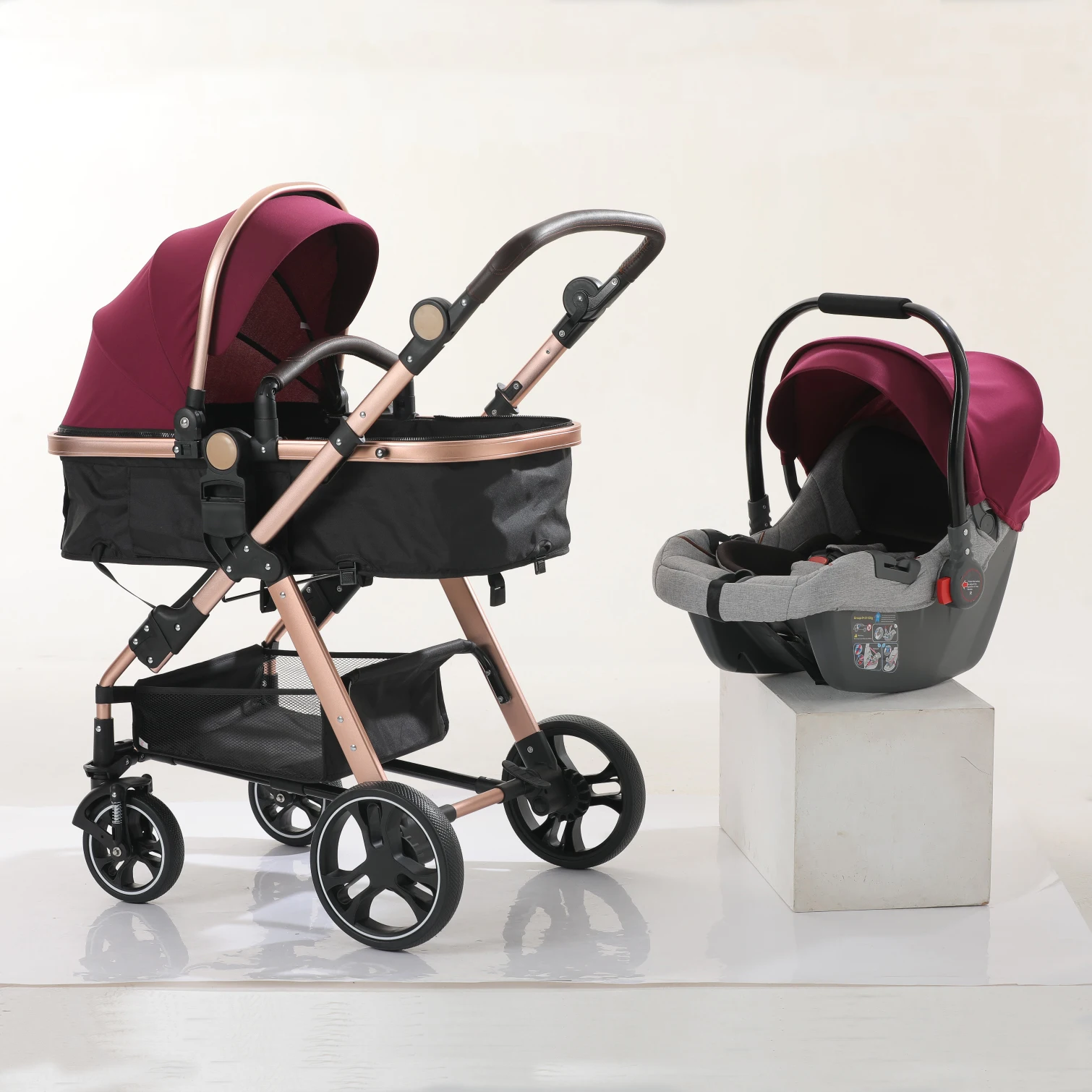 European Design Foldable Baby Car Seat And Stroller Set High Landscape ...