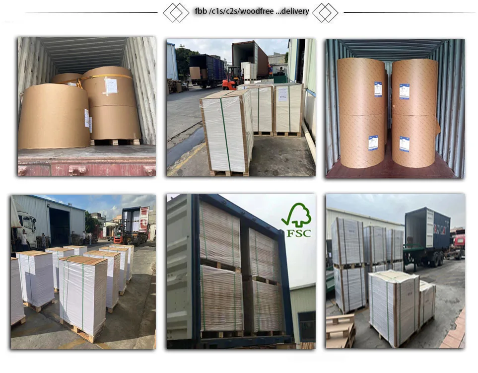 250gsm One Side Coated Ivory Board Hi-Bulk GC1 FBB White Cardboard C1S ...