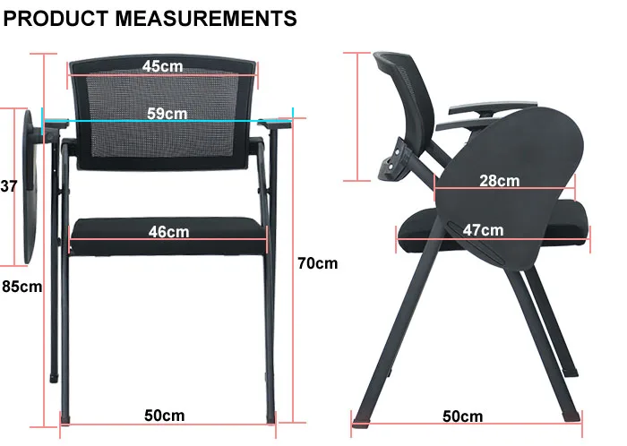 Foshan Foldable Training Chair with Writing Pad for Office and School ...