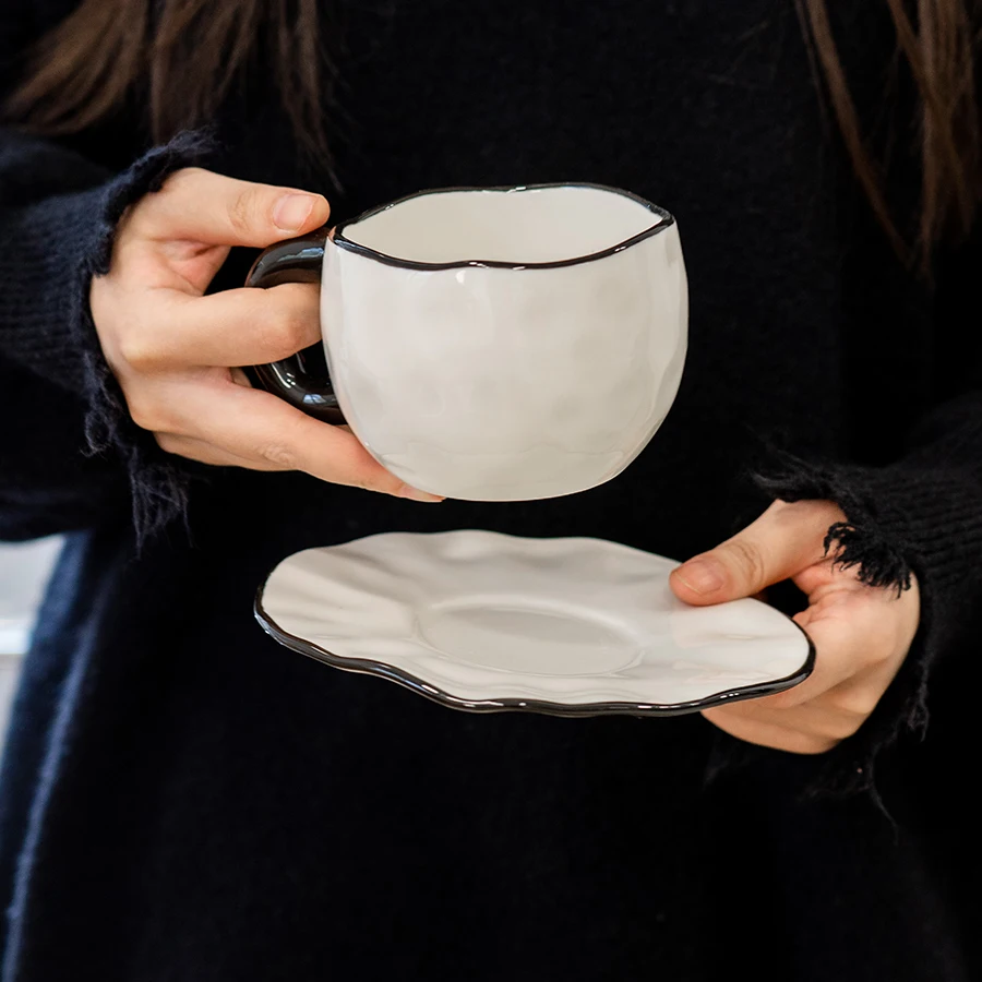 Modern White Porcelain Milk Mug Logo Printed Gift Custom Ceramic Coffee ...