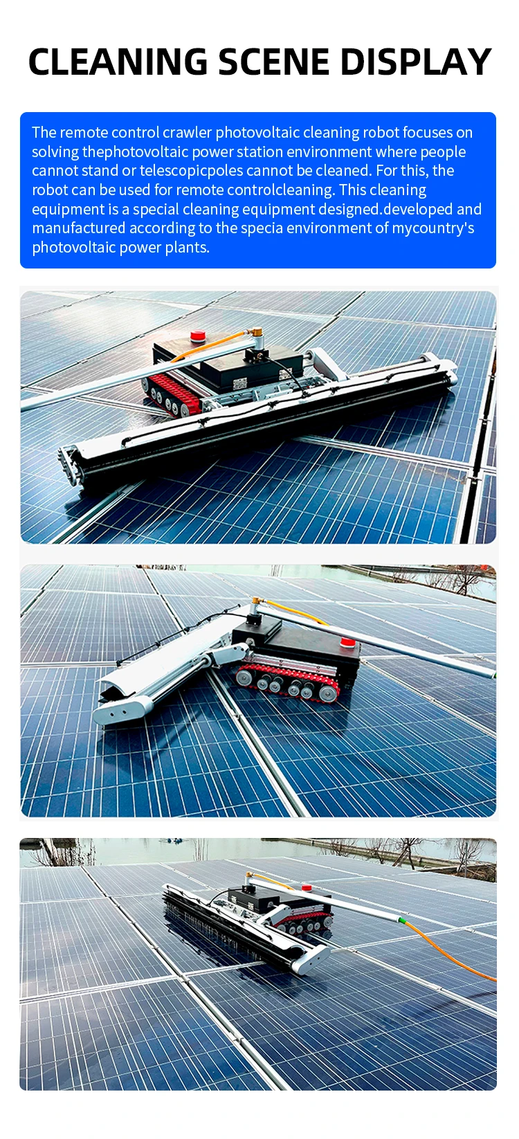Photovoltaic Cleaning Robot Equipment That Can Efficiently Clean Solar ...