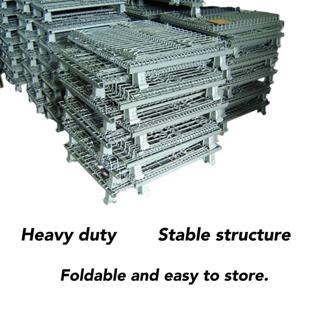 AOCHEN Heavy Duty Foldable Stainless Steel Wire Container Cages ...