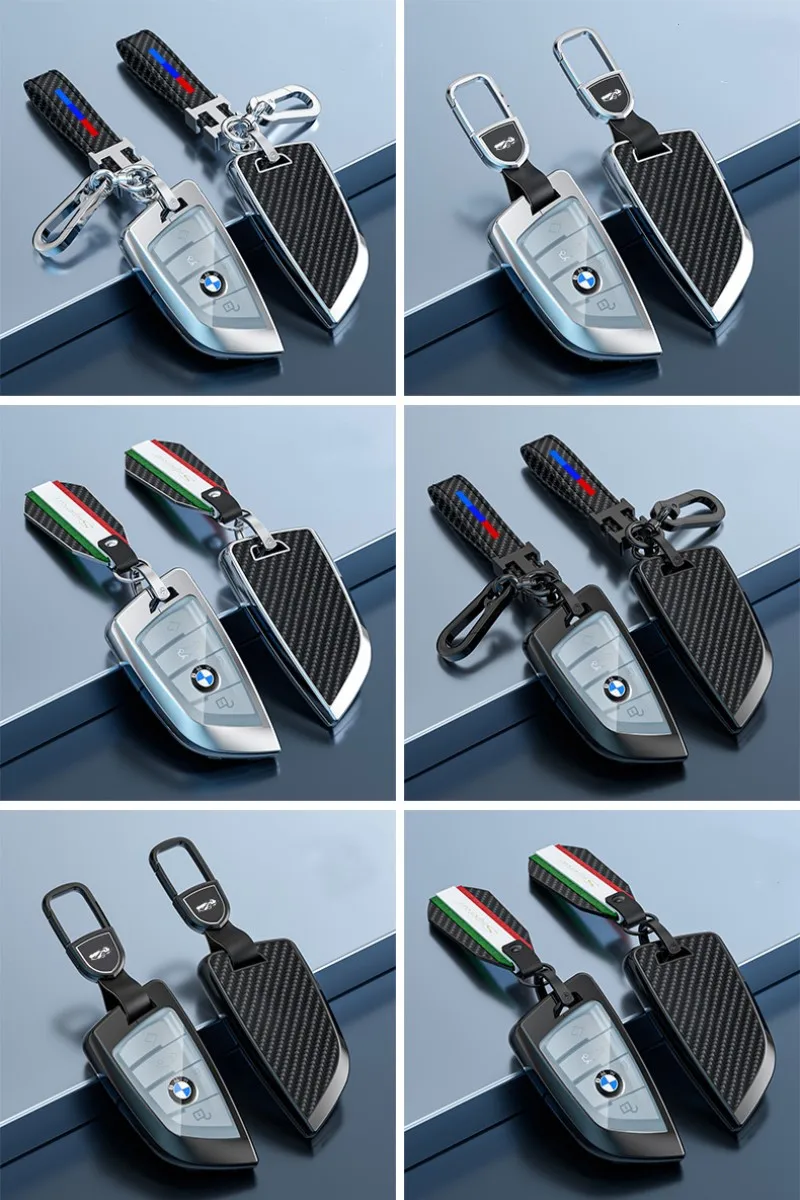 For Bmw Metal Transparent Carbon Fiber Keycase M Performance F10 F20 ...