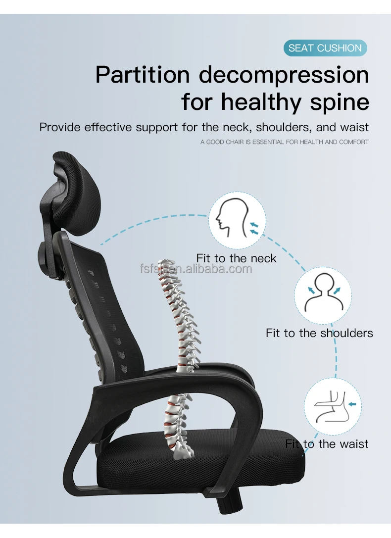 Practical Design Height Adjustable Features Swivel Chair Desk Task ...