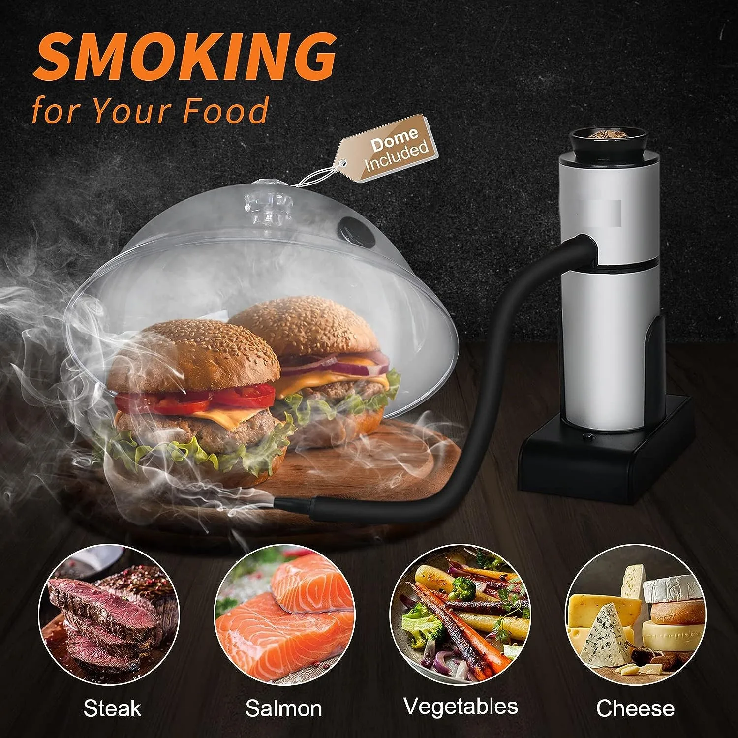 New Handheld Cold Smoker Gun Molecular Cooking Whisky Steak Smoked Gun ...