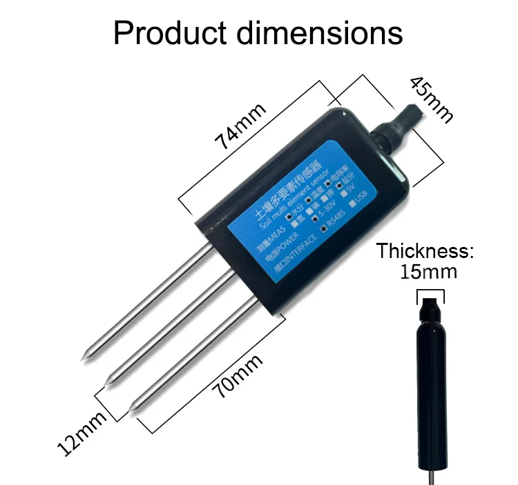 RS485 Soil Temperature Humidity EC Sensors - Precision Testing