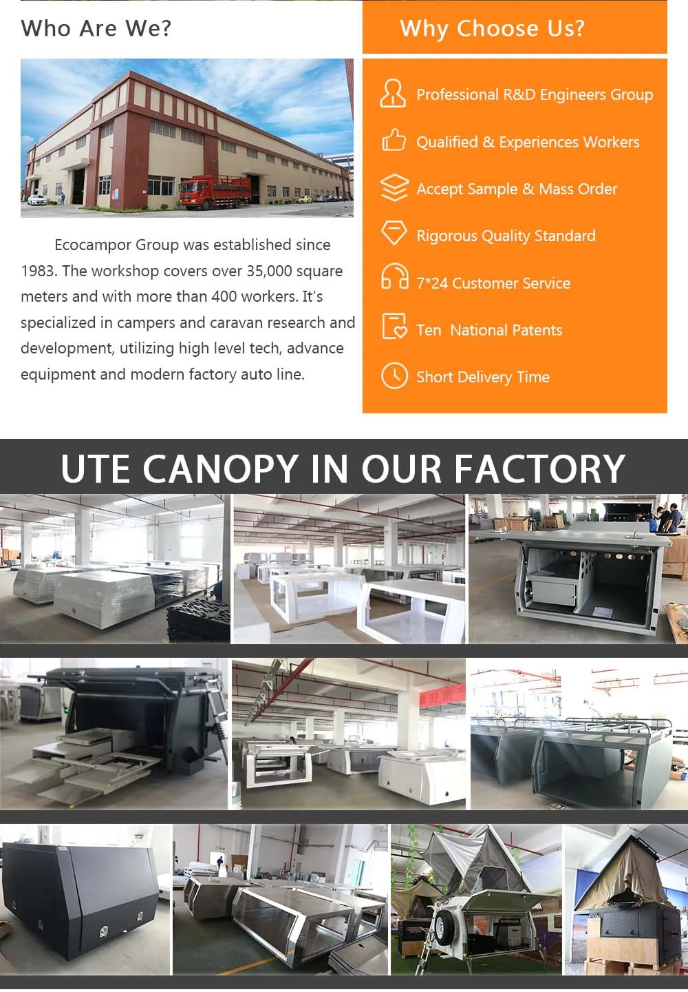 Ecocampor Aluminium Dual Cab Ute Canopy for Sale - Durable & Secure