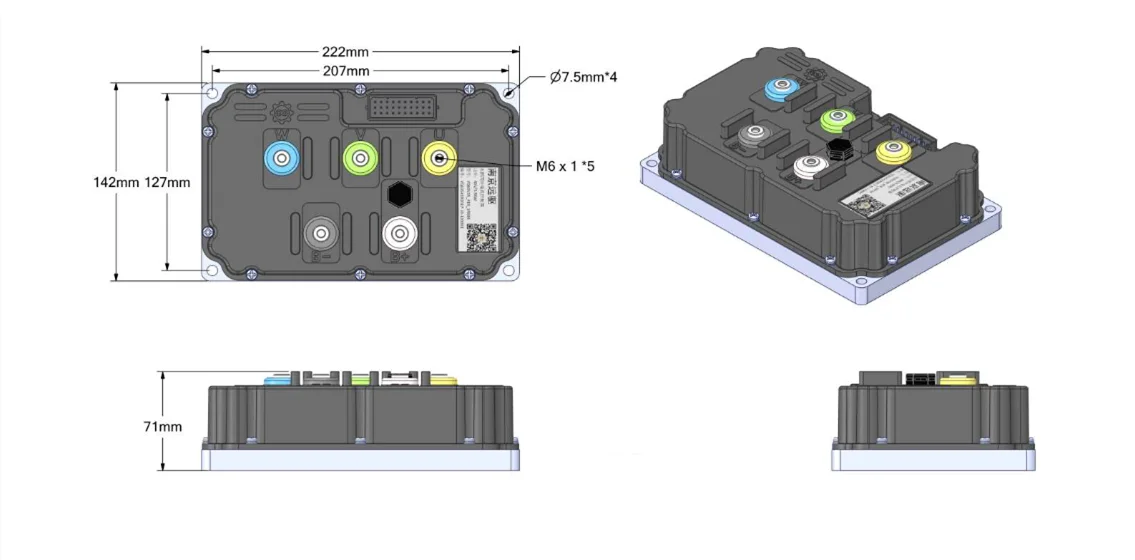 72v Bldc Motorcycle Controller 450a For 6000w-8000w Motors