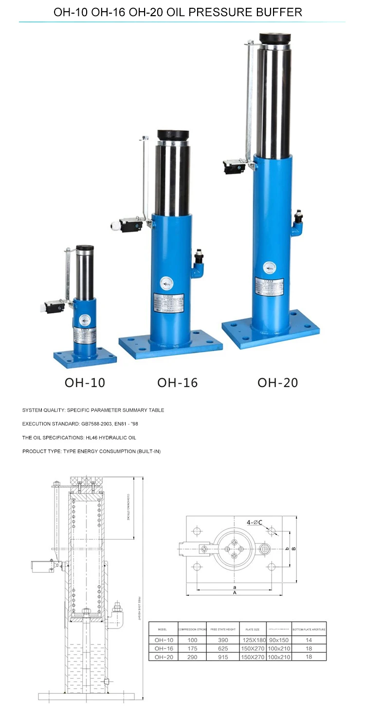 Customized Elevator Oil Buffer Spring - High Energy Dissipation
