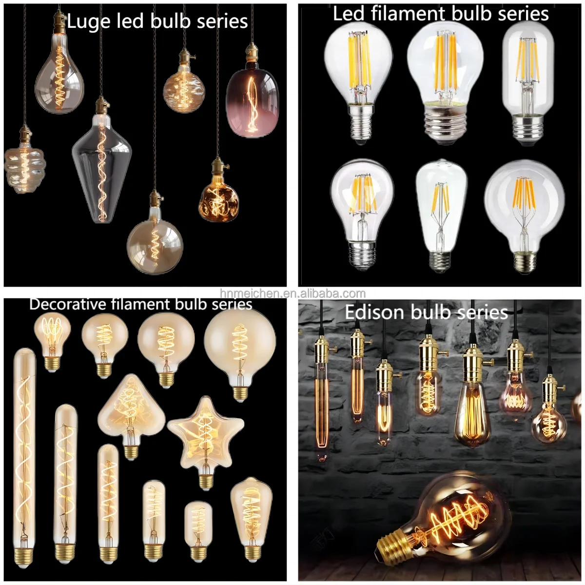 Honeycomb Shape Decorative Big Size Soft Filament E27 Vintage Edison ...