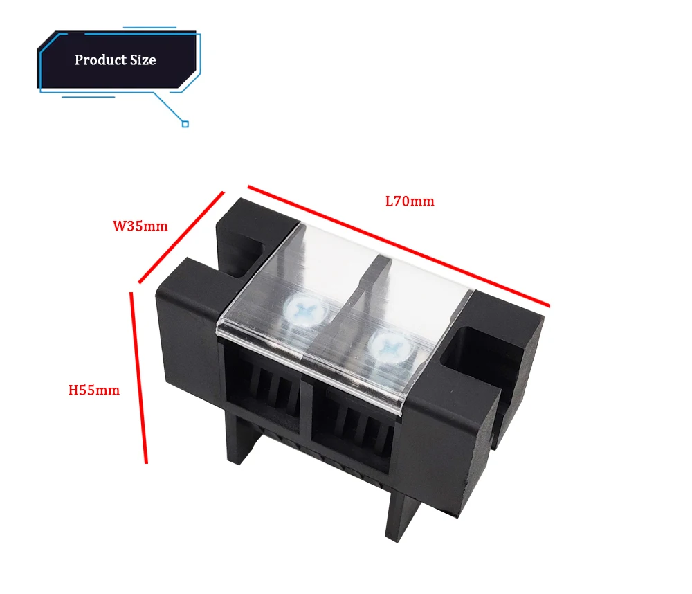 High Current Copper Terminal Busbar Lug Connector 100a 150a 200a For ...