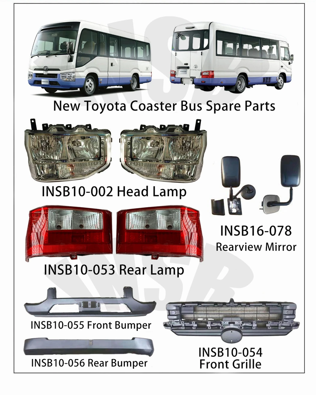 Alibaba.com: INSB10-050 Bus Head Lamp for Toyota Coaster, front head ...