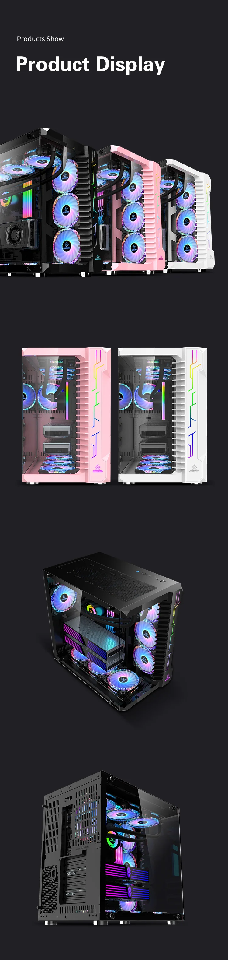 ATX /M-ATX PC Gaming Case for Desktop CPU Server Cabinet Computer Case ...