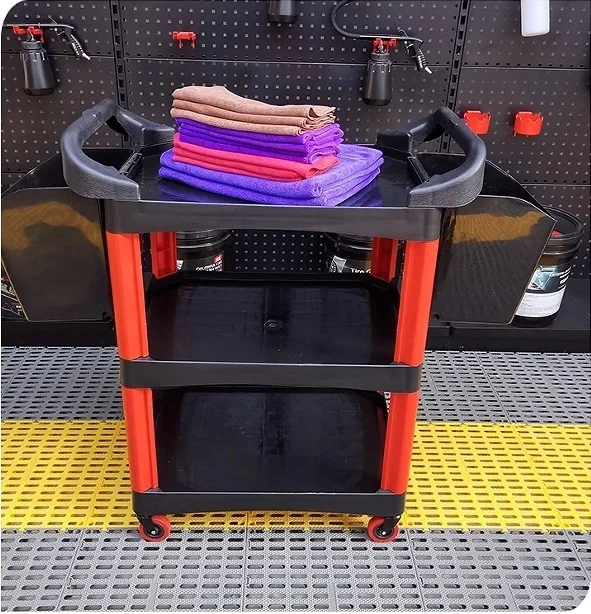 Multi-purpose Trolley For Car Wash And Beauty Salon Three-story Auto ...