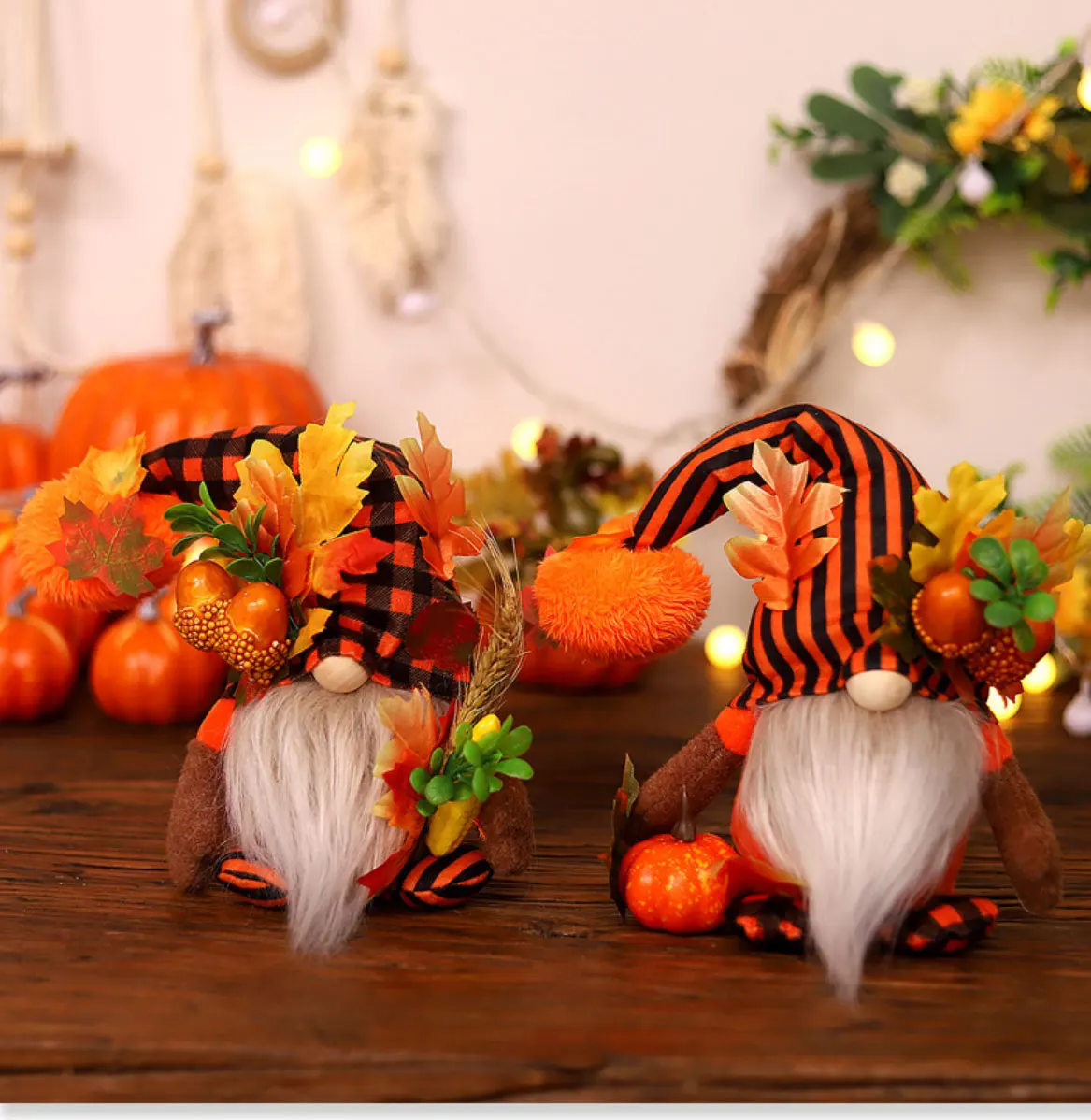 Plush Chef Harvest Festival Thanks Giving Gnomes For Autumn Kitchen Elf ...