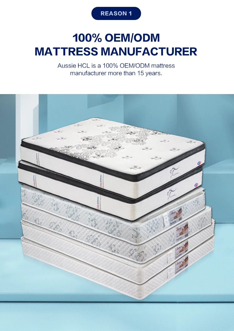 Modern Luxury Hotel Mattress Pocket Spring Latex Mattress Compression ...
