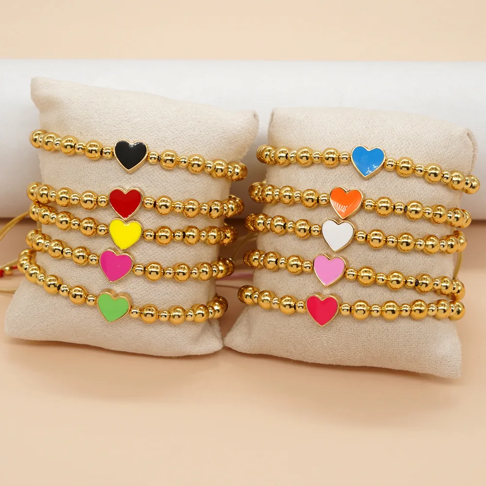 Factory Price Baroque Style Copper Bead Alloy Drip Oil Bracelet Jewelry ...