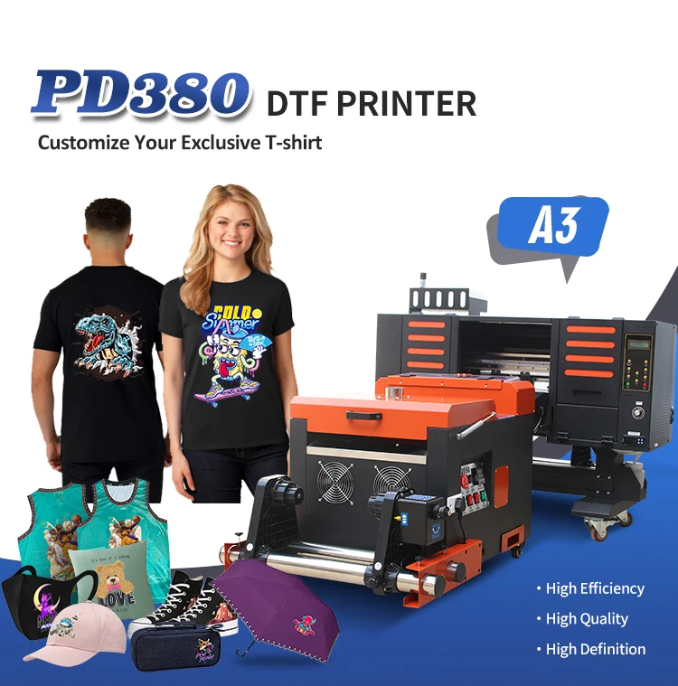 A3 30cm I3200 Xp600 Dual Head Dtf Printer Custom Mini Dtf Tshirt ...