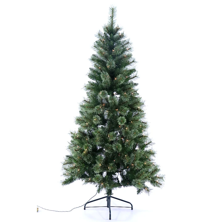 Hop Sales Giant 7.5ft Green Christmas Tree With Pe Leaves And Pvc Trunk ...