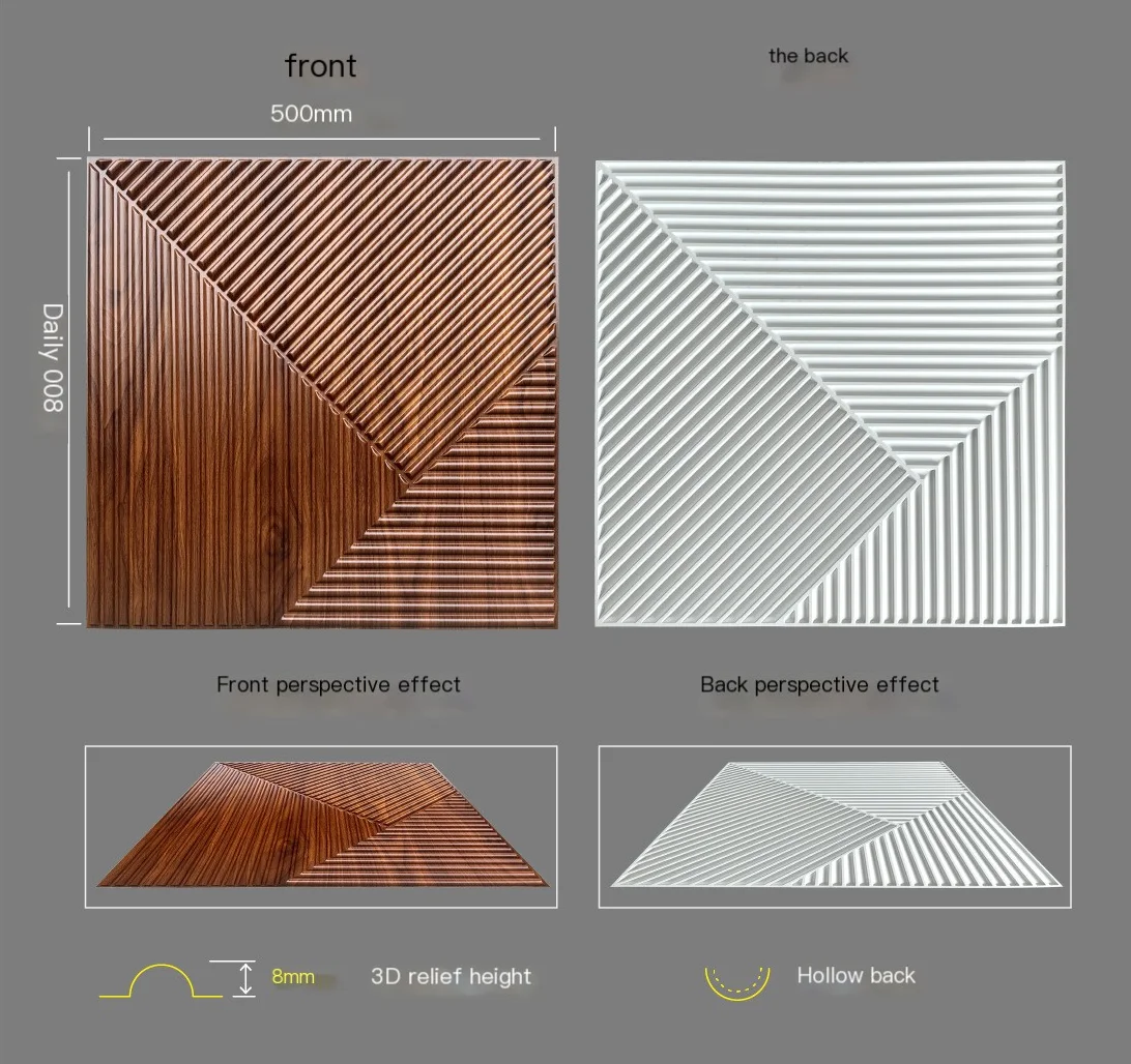 Light Luxury Decorative Wall Cladding Panel - 3D PVC Ceiling Panels ...
