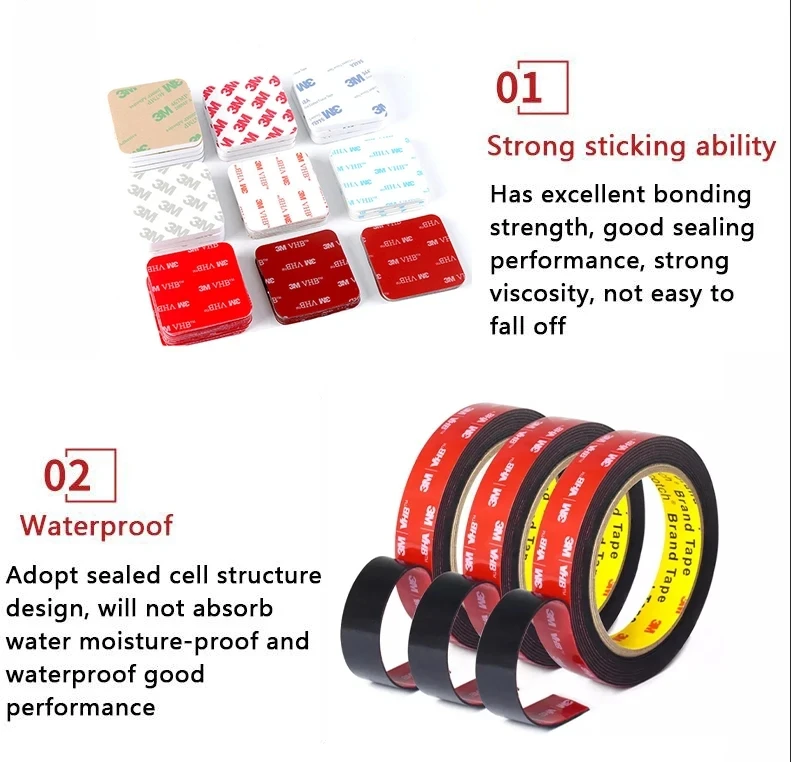 Genuine 3m5925/5952 Double-sided Tape Vhb Foam High Temperature ...