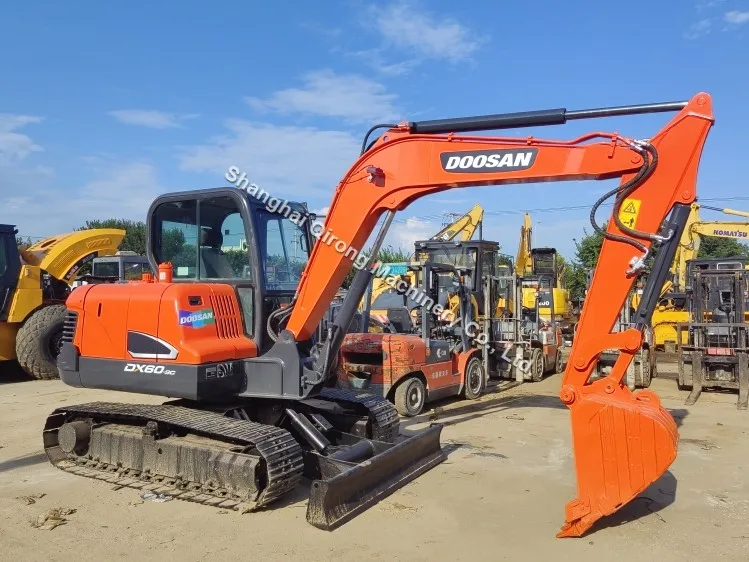 Used Mini Excavator 6ton Doosan Dx60 Digger Hydraulic Crawler Excavator ...