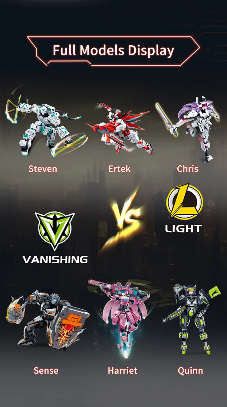 Banbao Children Educational Boys Fire Blade Science Fiction Cool Mech ...