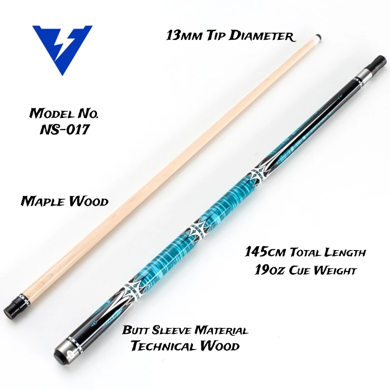 High-end 1/2 Split 13mm Tip Pool Cue Stick Maple Wood 9-ball Billiard ...