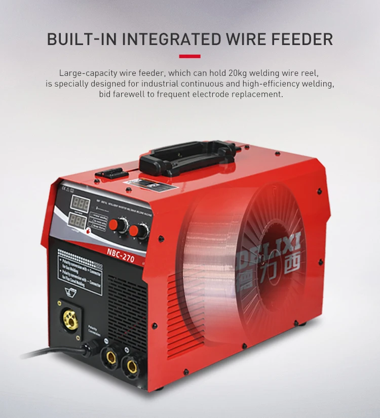 MINI Portable DELIXI Inverter igbt welder Mig mag tig mma NBC-270D Co2 gas welding machine 220V ...