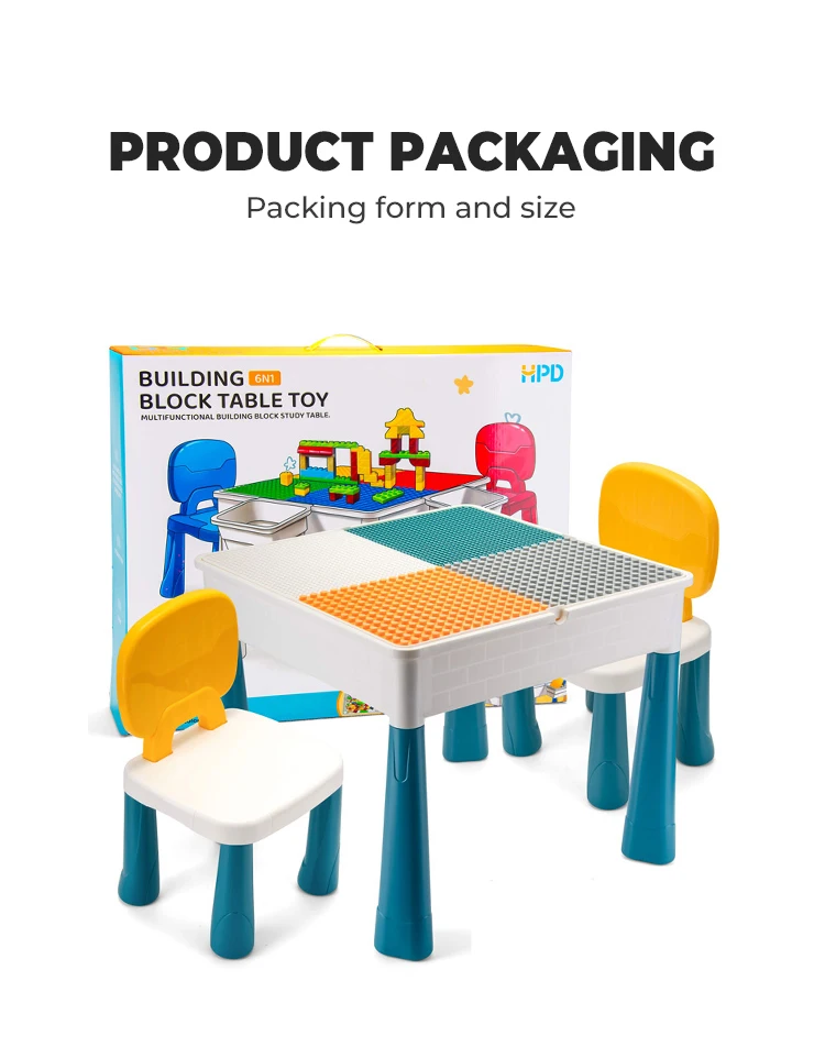 Kids Leaning Multifunction Building Block Table, Educational Leaning ...