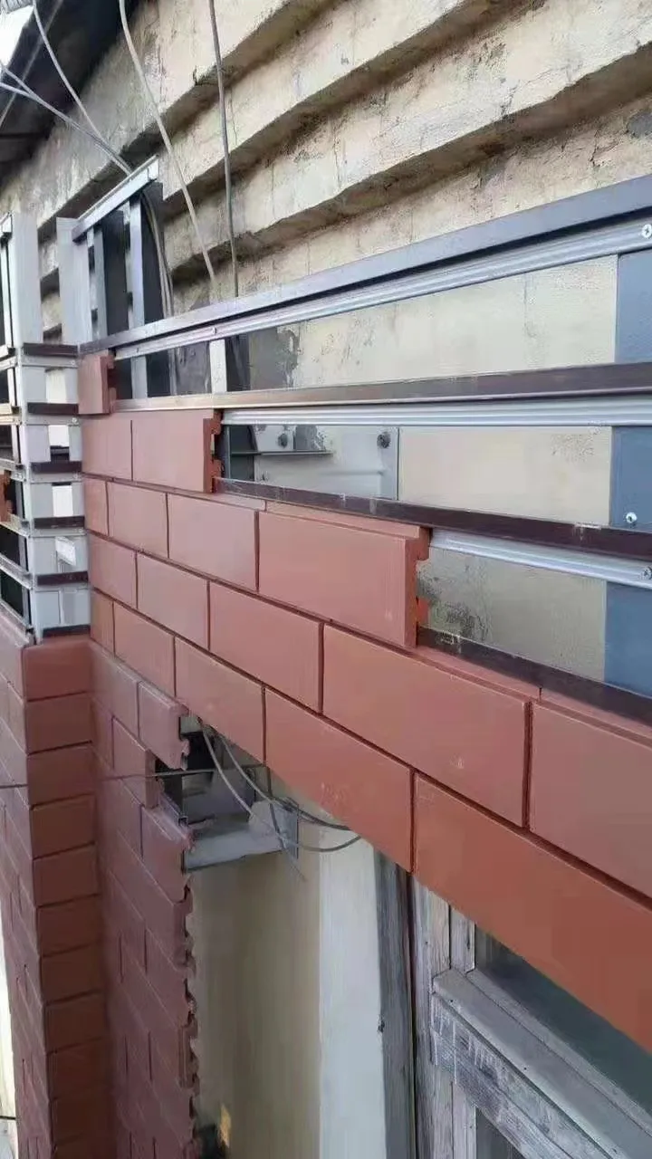 Natural Clay Split Face Brick Rustic Texture Exterior Wall Cladding Non ...