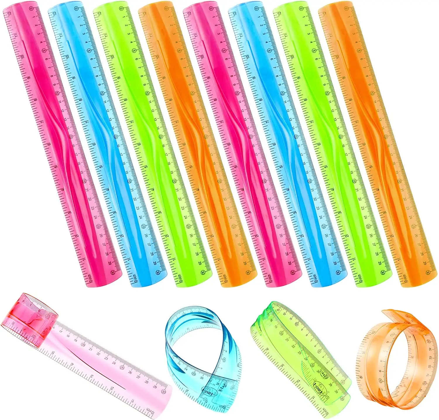 Pvc Material Eco-friendly Bendable Ruler Soft Flexible Ruler For Kids ...